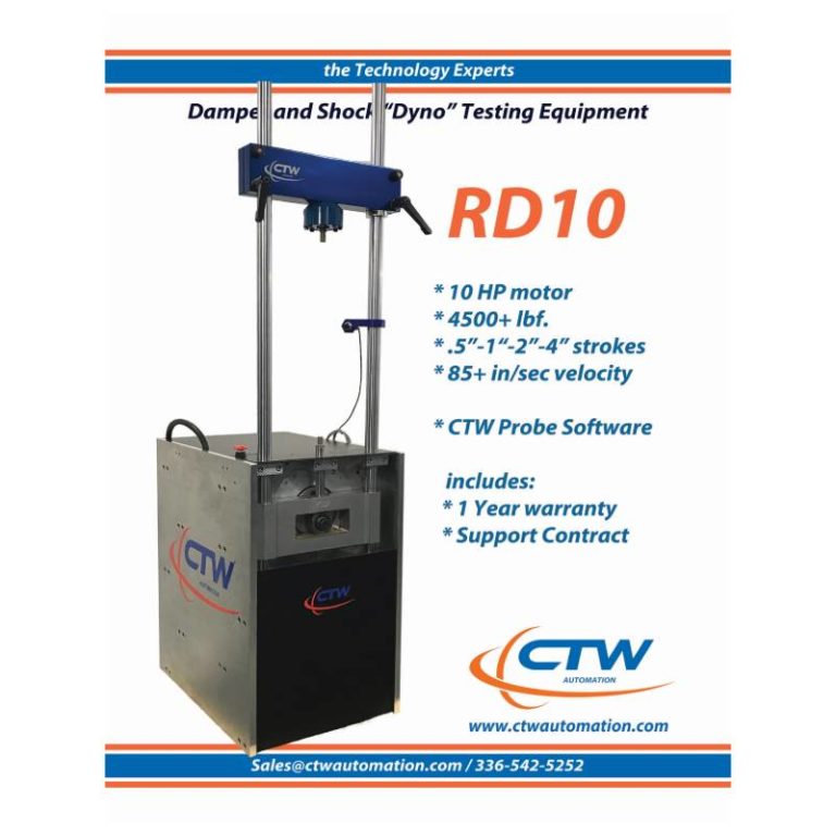 RD10 Damper and Shock Dyno Machine - CTW Automation